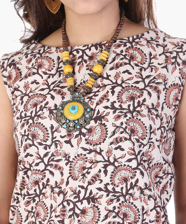 Khadi kalamkari top - The Loom Story